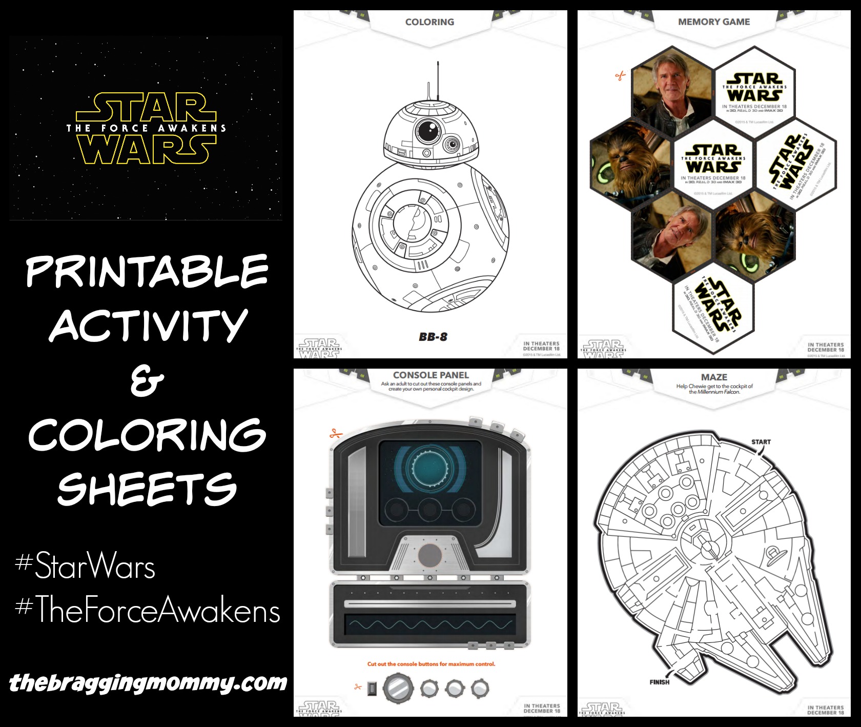 Star Wars The Force Awakens Printable Coloring and Activity Sheets # ...