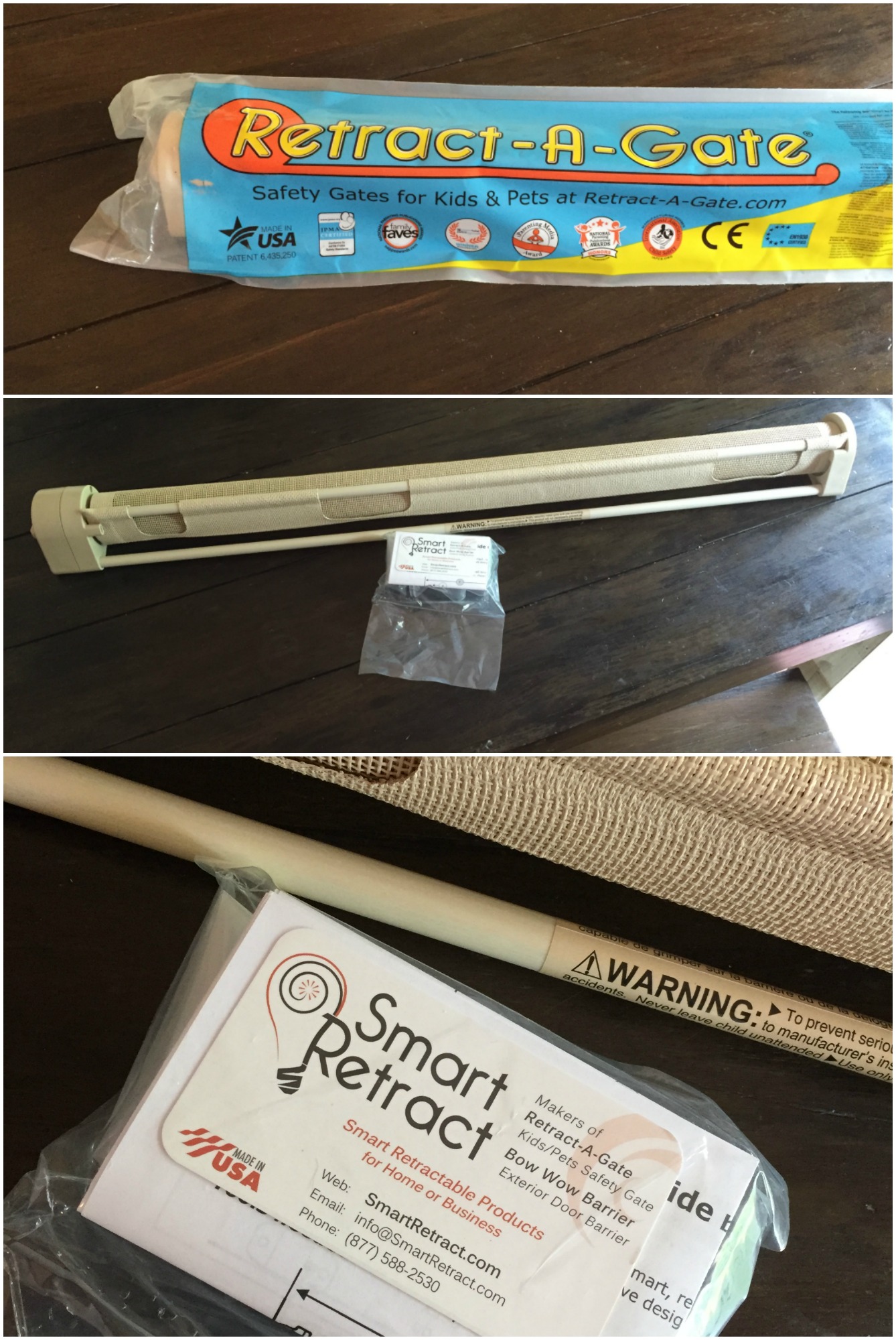 Smart Retract Retract-A-Gate Retractable Safety Gate for Kids and Pets ...