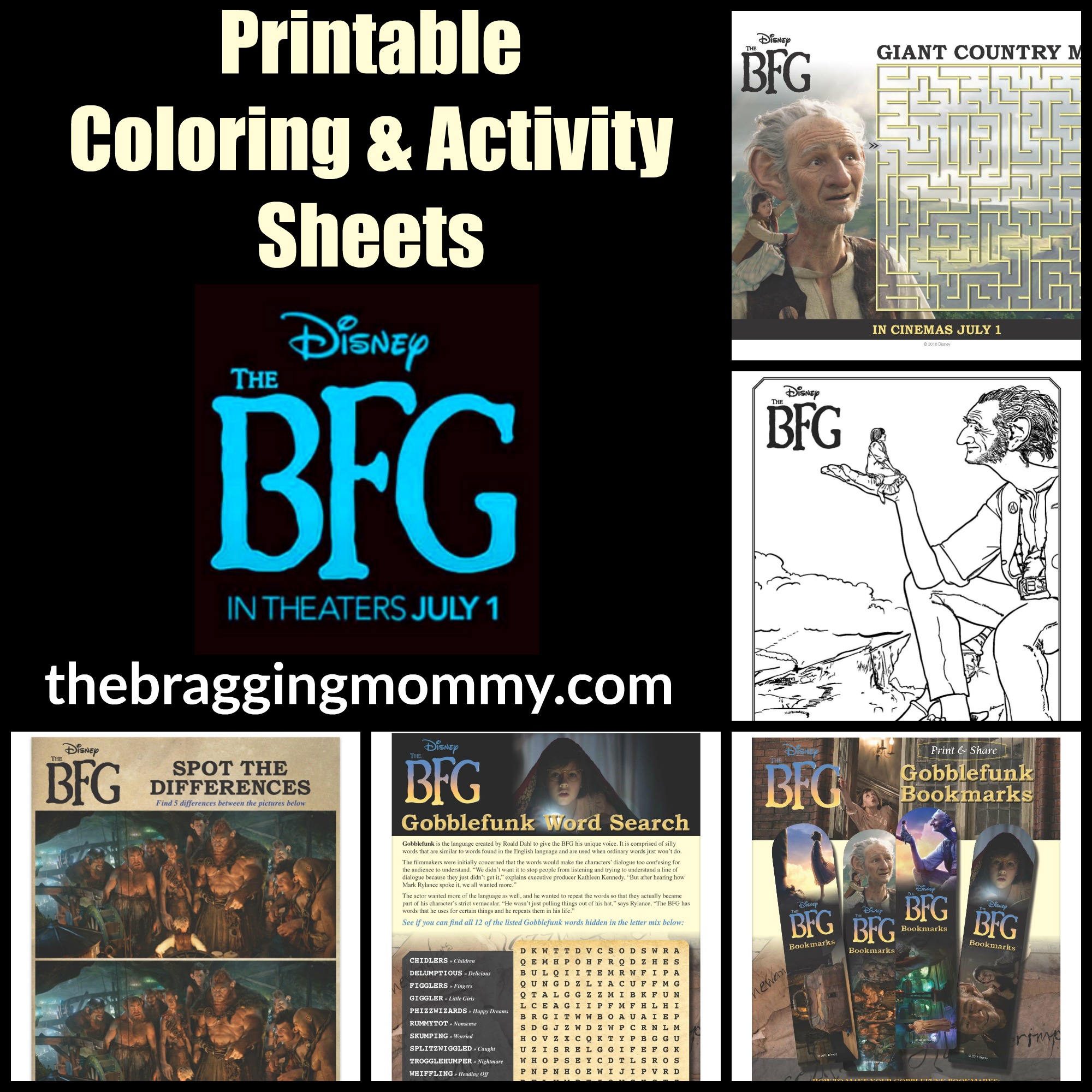 Disney’s The BFG Printable Coloring and Activity Sheets! #TheBFG