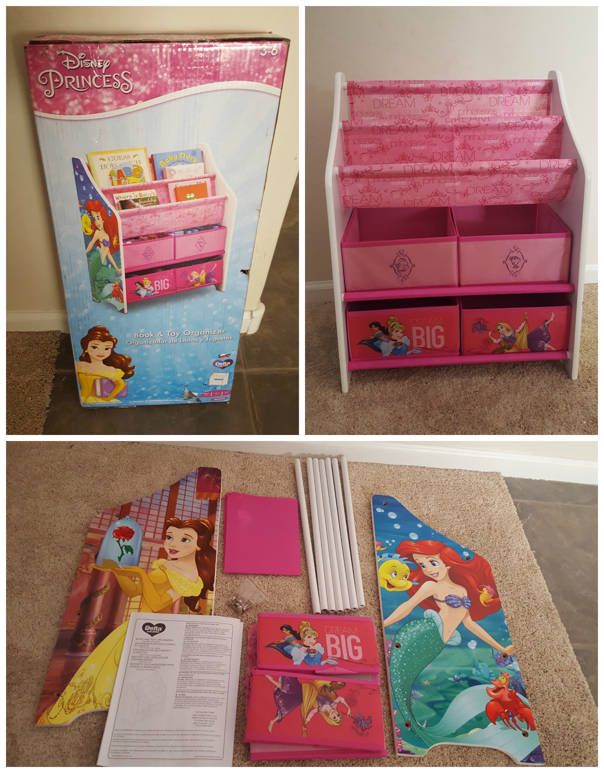 Delta Children Disney Princess Book and Toy Organizer Review - Bragging ...