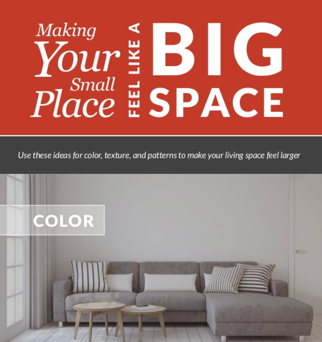 Making Your Small Place Feel Like A Big Space - Bragging Mommy